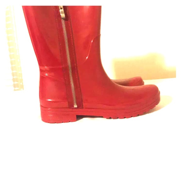 Shoes | Red Rubber Rain Boots | Poshmark